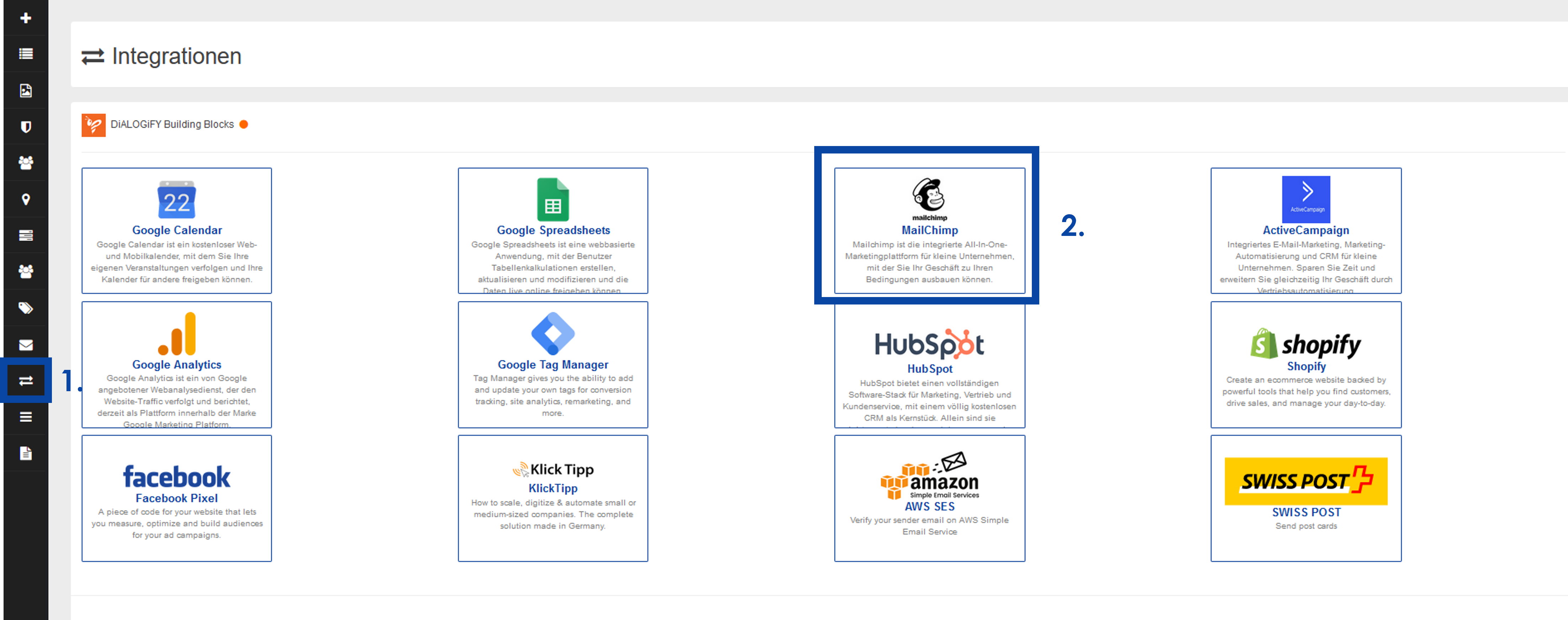 Integration Mailchimp (BB-INI001) – DiALOGiFY