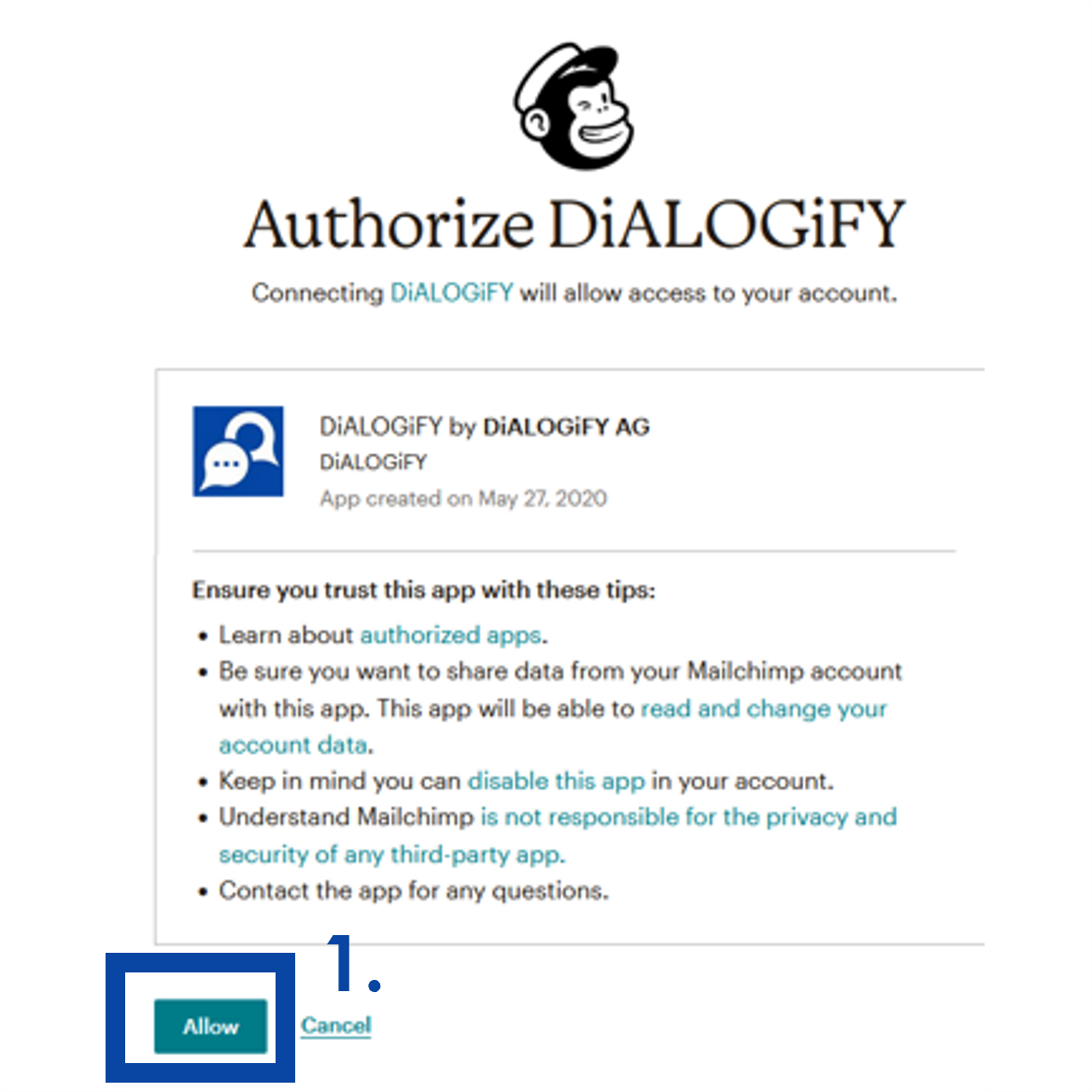 Integration Mailchimp (BB-INI001) – DiALOGiFY